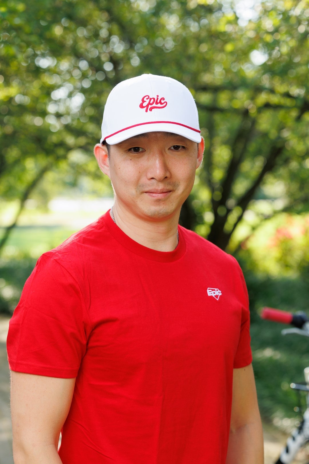 Adjustable Cap - Red cursive logo | Epic Store